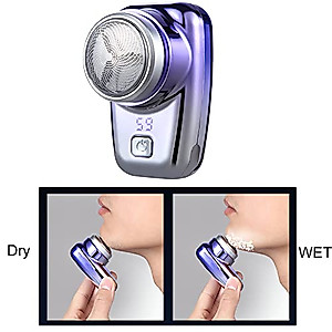 Mini Shaver Portable Electric Shaver, Pocket Size Shaver Wet and Dry Razor, Mini Shaver Portable Electric Shaver for Men, Suitable for Home, car, Travel, Shaving