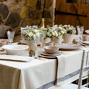 Euro Ceramica Chloe Collection Elegant 15.8" Ruffled Ceramic Oval Serving Platter, White