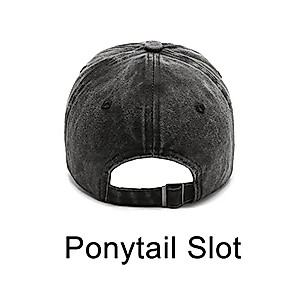 NPJY Vintage Washed Distressed Cotton Dad Hat Baseball Cap Adjustable Trucker Unisex Hats Black