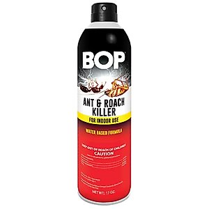BOP Ant & Roach Killer, 17 oz, Easy to Use Pest Control Spray, Kills Bugs On Contact and Keeps Your Home Insect Free, Indoor/Outdoor Use for Quick Results