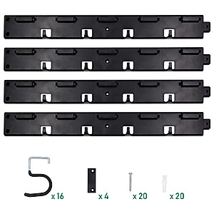 Twinkle Star Garage Tool Organizer Wall Mount, Mop Broom Holder, Wall Holders for Tools, 4 Pack