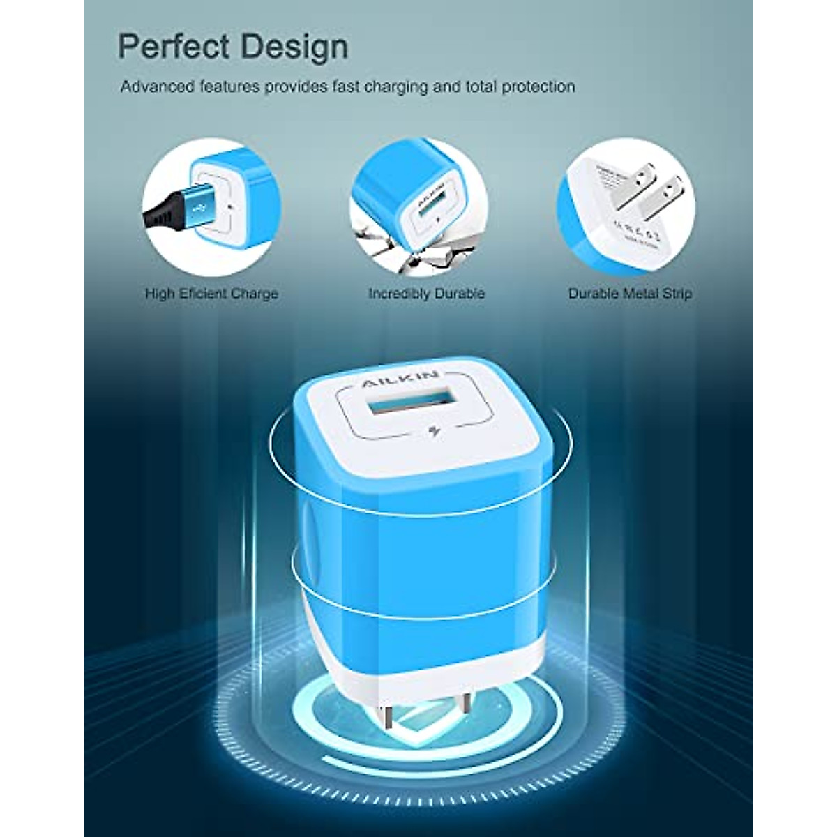 Android Charger, Type C USBC Charging for Samsung Tab A7 Lite S8 Plus, Galaxy S23 S22 Ultra S21+ S21 S20 Fe 5g S10 A32 A12 A42 A02s A03s A53 5g Note 10 Plus, USB Wall Charger Block + 6 Ft USB-C Cable