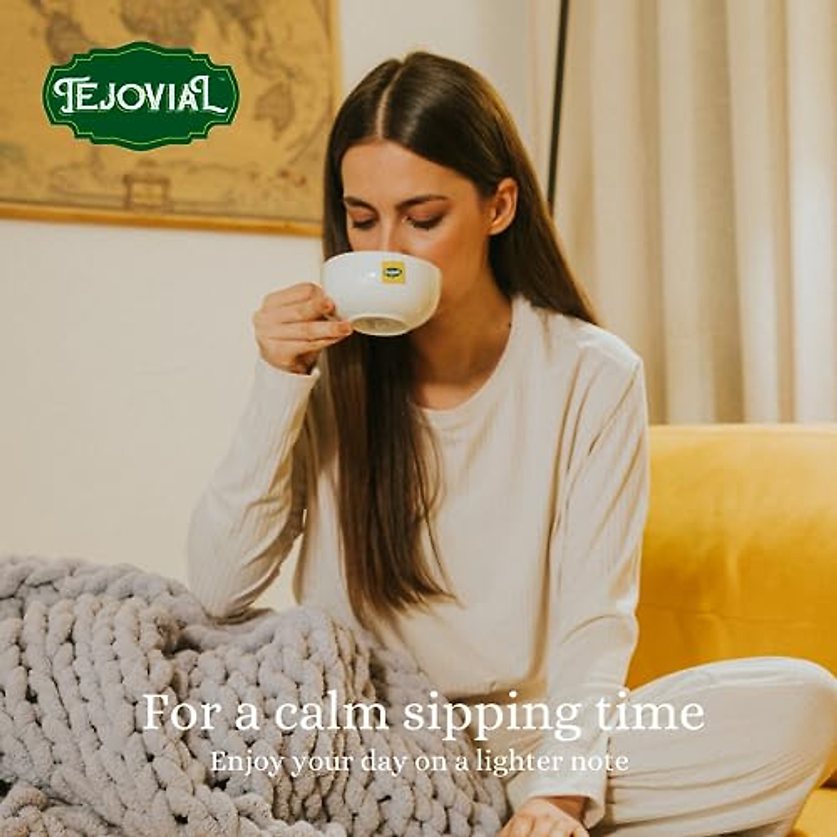 Tejovial Chrysanthemum Cassia Seed Tea Bags – Natural Liver Cleanse Detox & Repair Tea with Burdock Root, Osmanthus, Goji Berries, Honeysuckle –18 Herbal Tea Bags, 4.13 Oz Sugar Free Liver Detox Tea