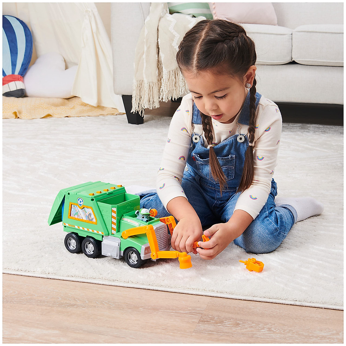 Paw Patrol, Rockyâ€™s Reuse It Deluxe Truck with Collectible Toy Figure and 3 Tools, for Kids Aged 3 and up