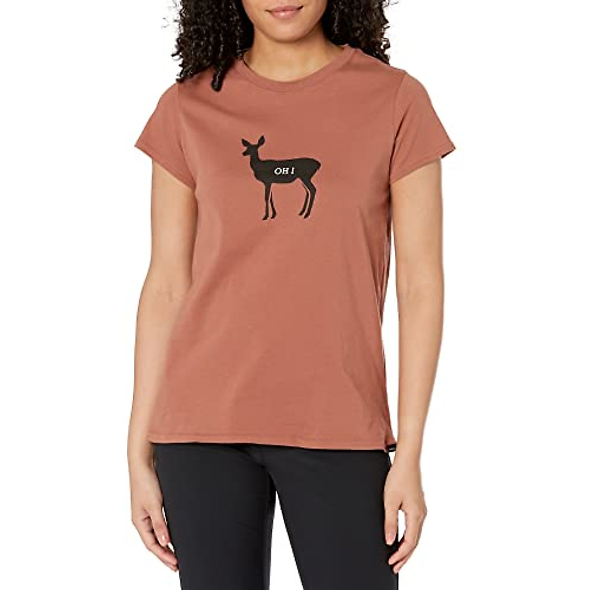 prAna Women's Journeyman Tee, Terra Deer, X-Large