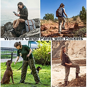Womens Cargo Pants,Outdoor Casual Camoflage Camo Military Combat Work Hiking Pants with Pockets Camo White-US 4