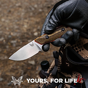 Benchmade - Hidden Canyon Hunter 15017 Fixed Blade Hunting Knife with Wooden Handle (15017)