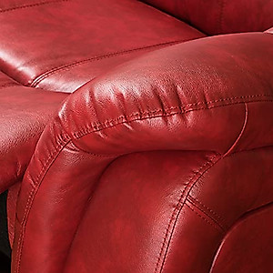 Christopher Knight Home Hawthorne Glider Recliner, Leather, Oxblood Red