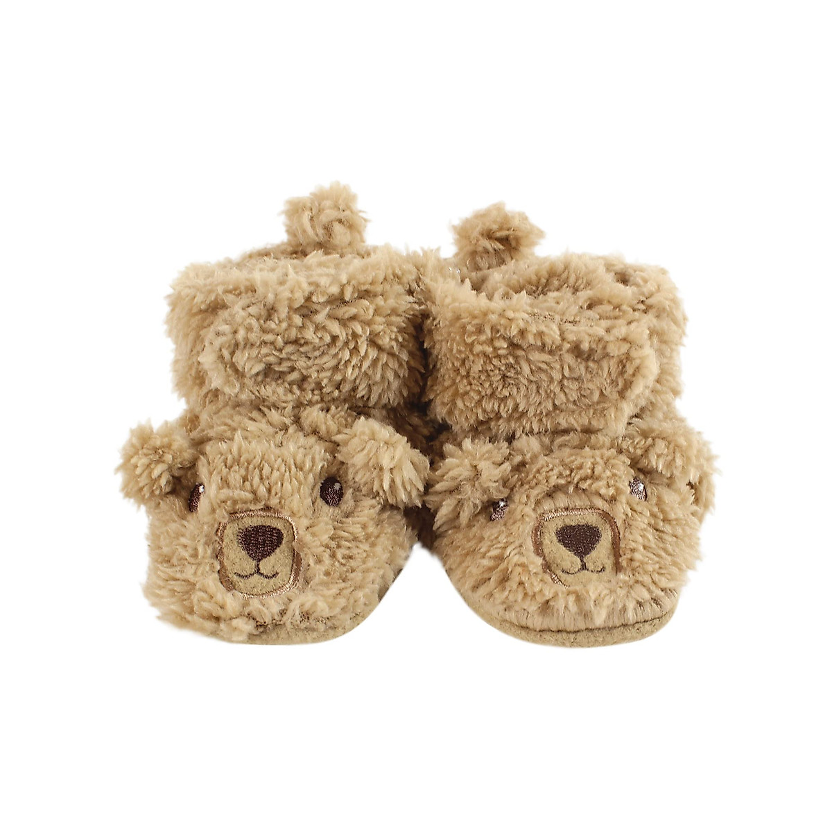 Hudson Baby Unisex Baby Trapper Hat, Mitten and Bootie Set, Tan Bear, 6-12 Months
