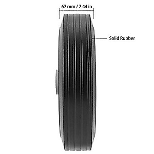 HOZEON 2 Pack 10 Inches Solid Rubber Hand Truck Wheel, 5/8 Inch Axle Size, Universal Replacement Tire for Hand Truck, Hand Truck Replacement Wheels for Cart, Hand Truck, Wagons, 330 lb Load Capacity