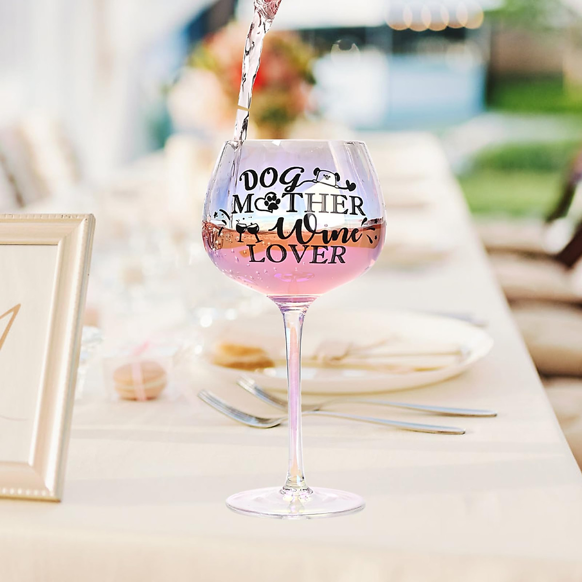 Dog Mom Gifts - Dog Lover Gifts for Women, Dog Owner Gifts, Unusual Birthday Gifts for Dog Lovers - Funny Gifts for New Puppy Fur Baby Owners - 16oz Wine Glass For Fur Mama