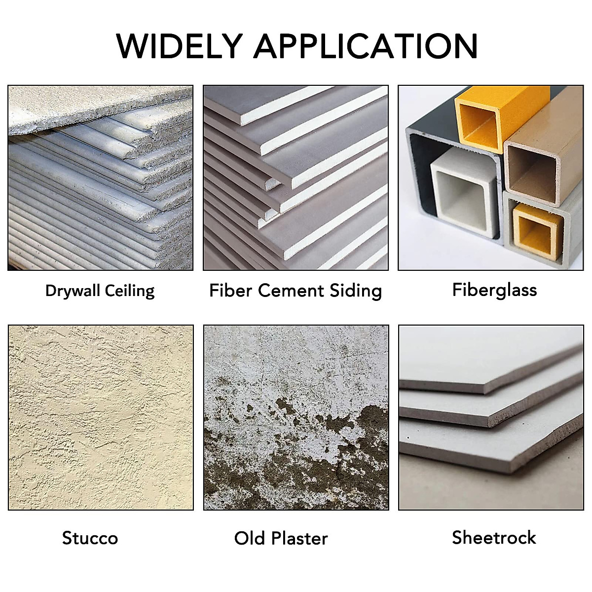 HLOFIZI 6-1/8 Inch Carbide Grit Hole Saw for 6 Inch Recessed Lights, Cutting Through Stucco, Ceiling Old Plaster, Drywall, Cement Board with 1-1/2" Depth, Up to 3X Longer Life