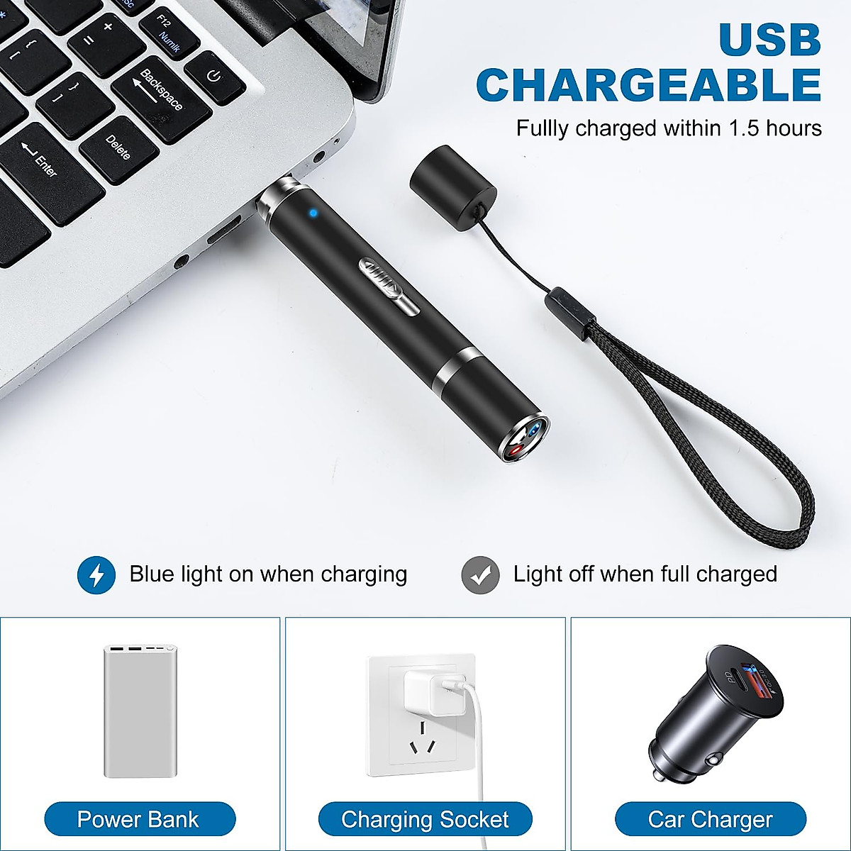 Cowjag Laser Pointer, Cat Laser Toy, Long Range 7 Modes Lazer Projection Playpen for Indoor, Dog and Kitten Outdoor Pet Chaser Tease Stick Training Exercise, USB Recharge