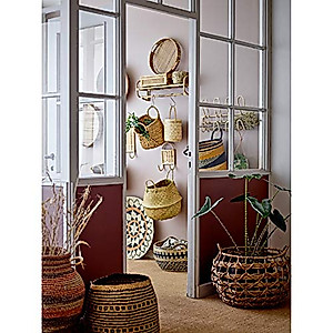 Bloomingville Woven Rattan, Set of 2 Wall Hooks, Natural