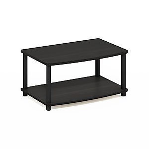 Furinno Turn-N-Tube Multipurpose 2-Tier Printer Stand Display/Elevated TV Stand, Espresso/Black
