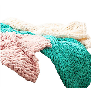 Chunky Chenille Yarn for Blanket 4lb, Beige 8 Pack Super Bulky Soft Thick Fluffy Jumbo Giant Washable Polyester Big Yarn for Hand Knitting Extreme DIY Arm Knitting Throw Rugs Pillow 64oz