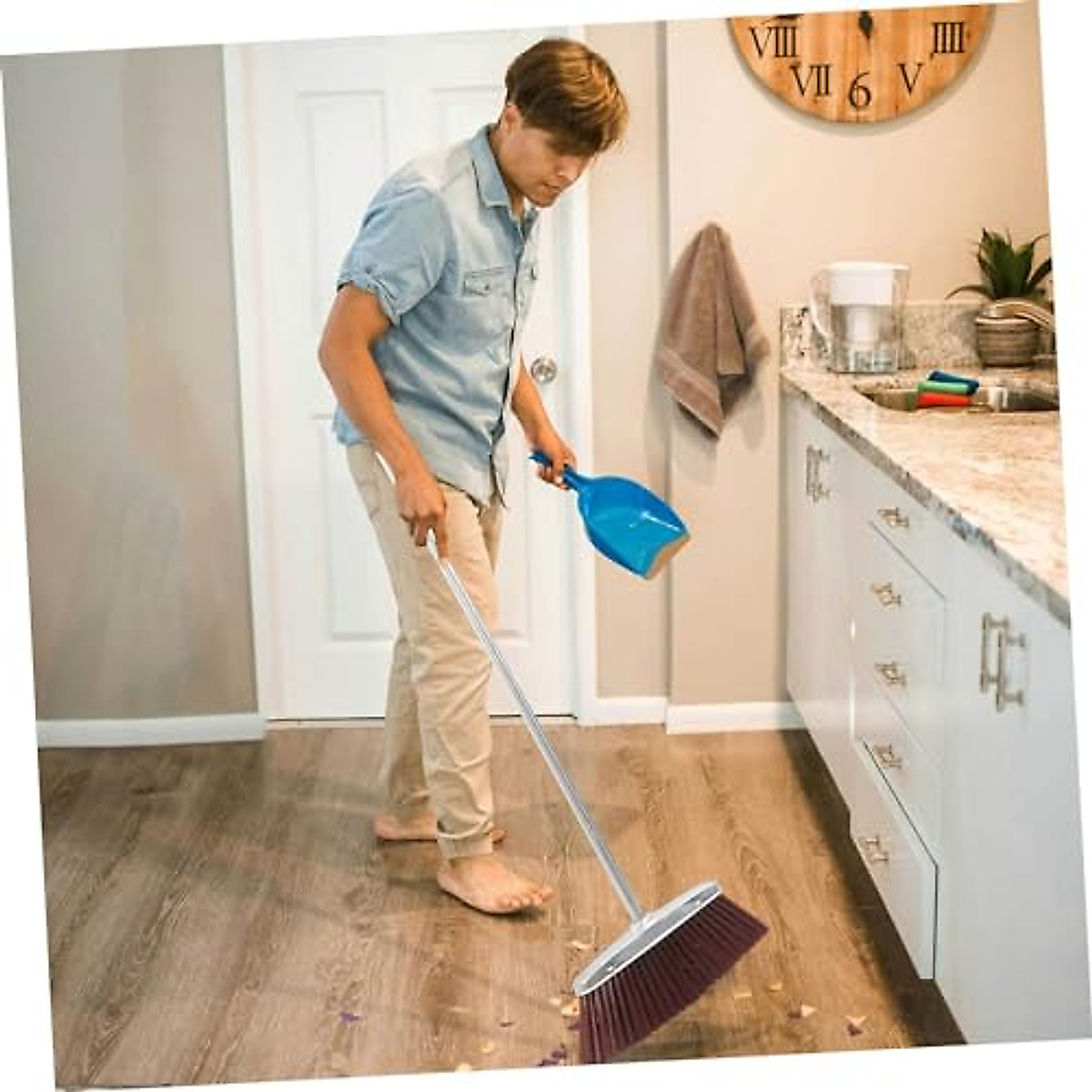 Levemolo Broom Cleaning Tool Broom Outdoor Thick Broom Grout Tool Soft Broom Trash Cleaning Broom Home Use Broom Long Handle Broom Brooms Bedroom Broom Heavy Duty Broom Pet Stainless Steel