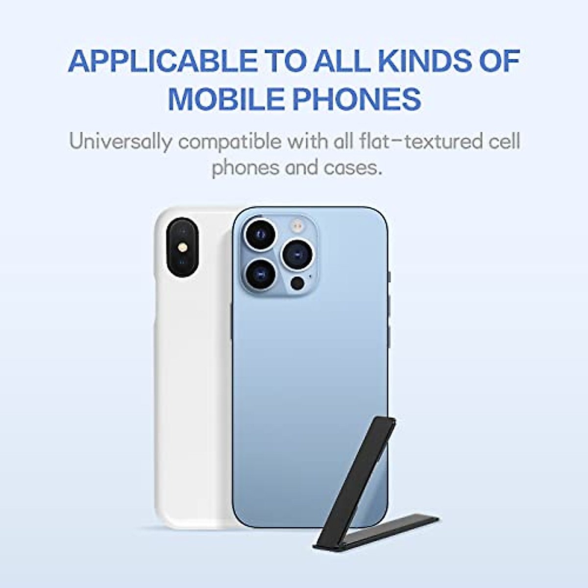 2 PCS Foldable Cell Phone Kickstand for Desk,360°Rotation Adjustable Cellphone Ring Holder Finger Kickstand Compatible with Most Smartphones Tablets(Gun Black)