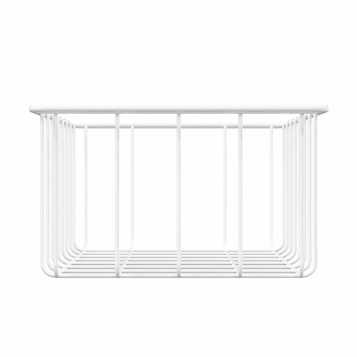 lonpute 17.5'' Chest Freezer Organizer Basket, Sturdy Metal Wire Pantry Freezer Basket, Deep Freezer Basket Storage Rack Bins, White, Set of 2