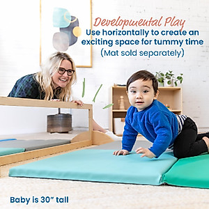 ECR4Kids Single-Sided Bi-Directional Mirror, Kids Furniture, Natural