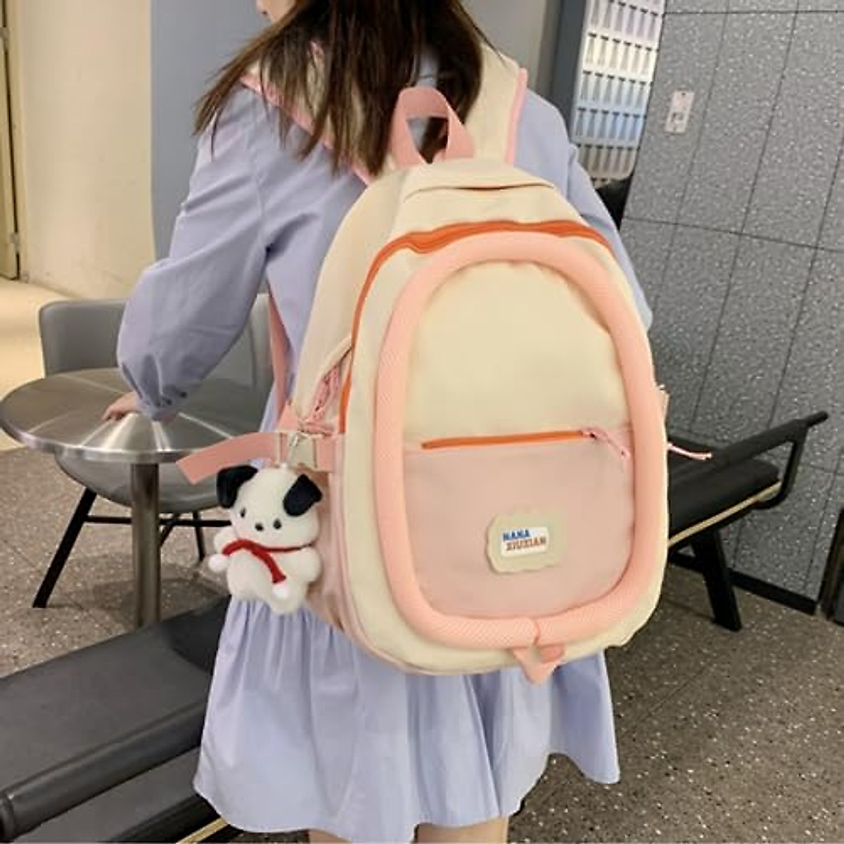 Leaper Water-resistant Laptop Backpacks Lightweight Shoulder Backpack Cute Travel Satchel Pink