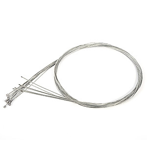 Ejoyous Bike Shift Cable, 10PCS Stainless Steel Derailleur Wire Kit, 2M, Silver
