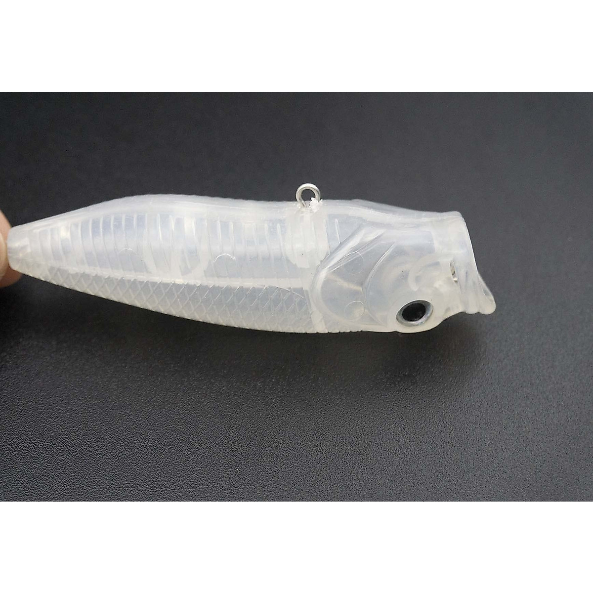 10PCS Unpainted Fishing Popperbait Blanks 8.3cm 11.6g with 6mm Free 3D Simulation Fishing Eye Popper Baits Artificial Blank Clear Hard Baits Trout Salmon Minnow Lure Crankbait Topwater Freshwater