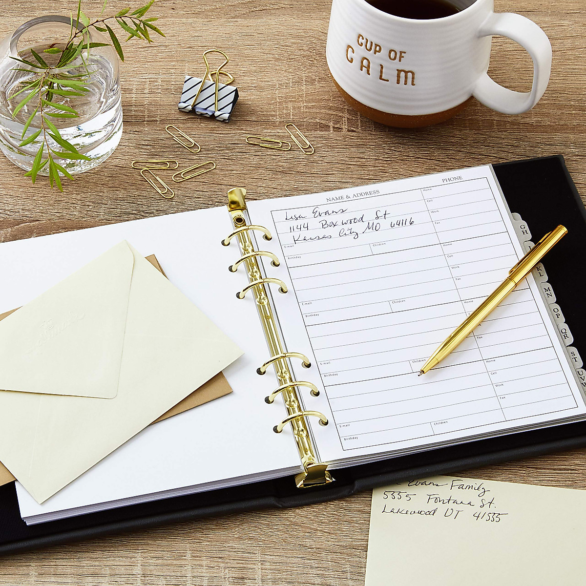 Hallmark Refillable Address Book (Charcoal)