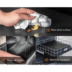 8 Pack Refrigerator Liners Sheet and 3 Pack Oven Liners Bundle - Say Goodbye to Messy Spills and Stains BPA & PFOA Free Kitchen Accessories