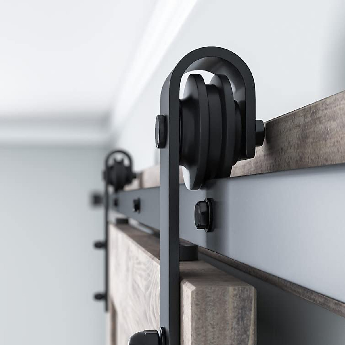 Newhome Barn Door Hardware Kit L: 79" Fit 38" Wide Door Panel