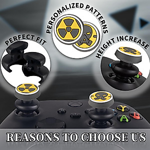 PlayRealm NO Falling Off Thumbstick Extender x 2 & Thumb Grip x 4 for Xbox Series & Xbox one Controller(Paw Purple)