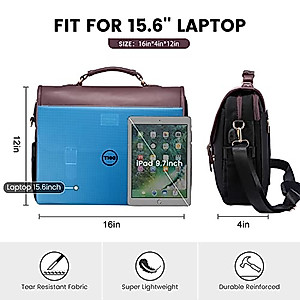 LOVEVOOK Laptop Bag for Women, 15.6 inch Large Capacity Computer Briefcase Case, Crossbody Messenger Shoulder Bag, Office Business Work Tote Bags Purse for Travel Gifts, Deep Plum-black