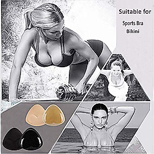 TopBine Bra Inserts Self-Adhesive Bra Pads Inserts Removable Silicone Breast Lift Sticky Cups (colorful)