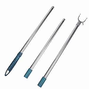 STOBAZA 51.48in Stitching Clothes Rail Sturdy Clothesline Rod Dress Stick Metal Clothes Pole Laundry Pole Shelf Outdoor Sticks Clothes Rod Accessories Laundry line Prop Plastic Retractable Handle