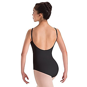 Motionwear Pinch Front Camisole Style Leotard, Black, Small Adult