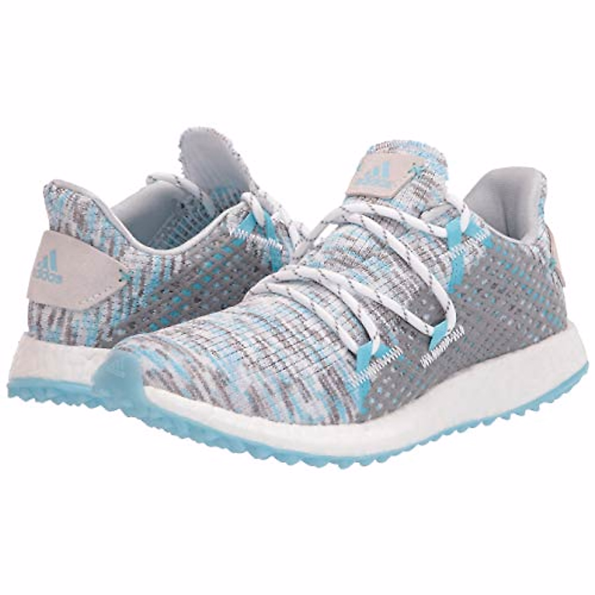 adidas Women's W Crossknit DPR Golf Shoe, White/Hazy Sky/Grey, 7.5 US