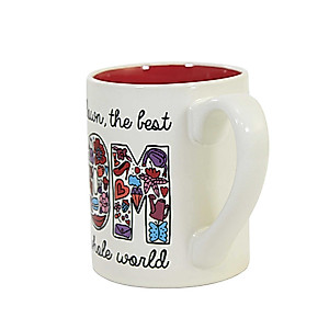 Enesco Simply Mud Mom Mug, 4.13 Inch, Multicolor, 14 oz