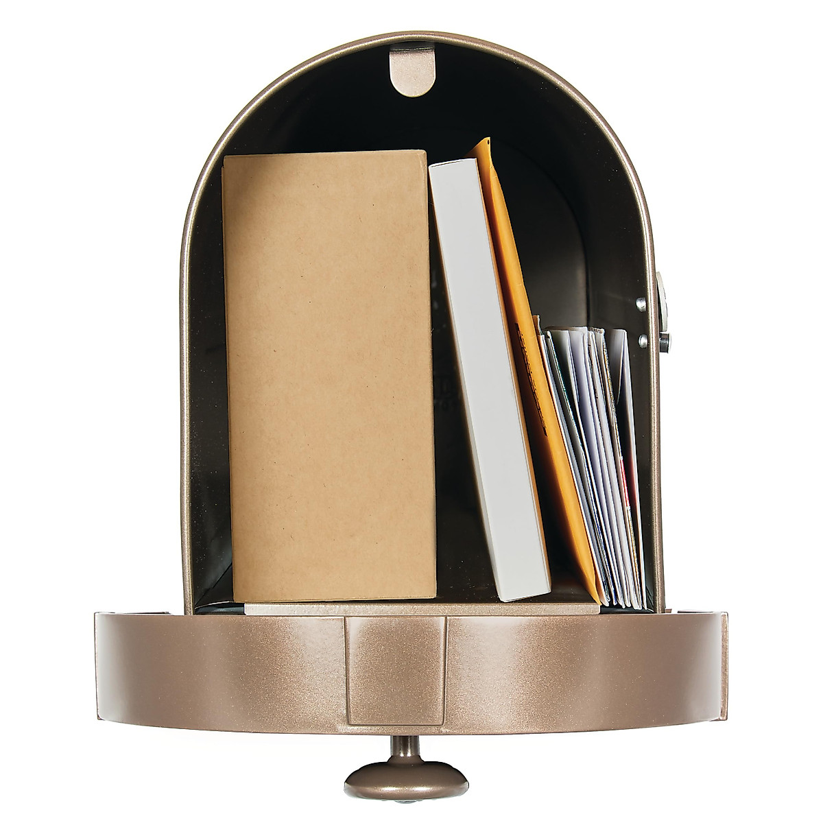 Gibraltar Mailboxes Garrison Large Capacity Galvanized Steel Venetian Bronze, Post-Mount Mailbox, GM160VBEC