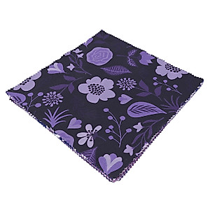 Soimoi Precut 10-inch Florals Prints Cotton Fabric Bundle Quilting Squares Charm Pack DIY Patchwork Sewing Craft- Purple