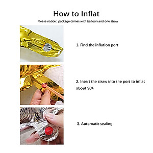 16 Inch 2024 Balloons Number 2024 Foil Balloons for New Years Eve Party Supplies Anniversary Party Graduation Decorations Home Office Decoration, Gold