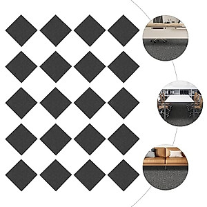 LOHISHILO 20Pcs Square Carpets, 20"x20" Peel and Stick Carpet Tile Tile Outdoor Use, Commercial Carpet, Repeated Use Floor Tile Washable Mats for Living Rooms, Bedrooms, Dining Rooms(Dark Grey)