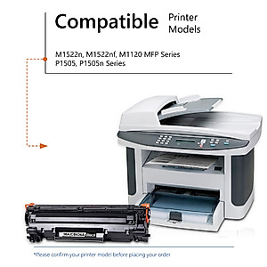 (with Chip) 36A Black Toner Cartridge CB436D 2 Pack | 36A CB436A Ink Cartridge Replacement for HP36A Toner Cartridge Works with Laser M1522n MFP, M1522nf MFP, M1120 MFP, P1505, P1505n Printer | CB436A