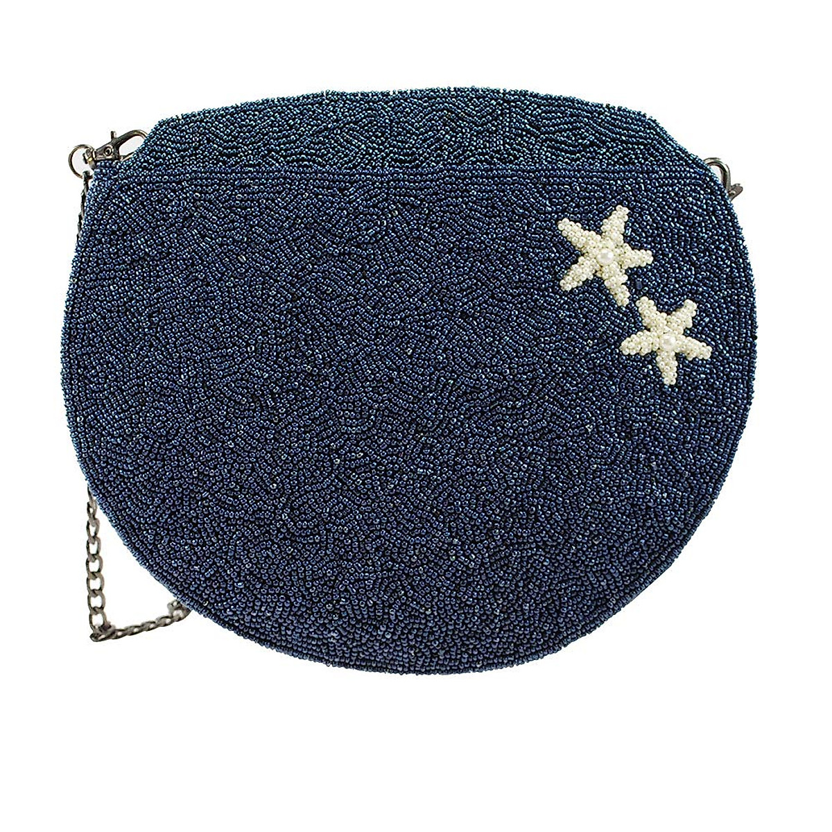 Mary Frances No Filter Goldfish Bowl Beaded Crossbody Handbag, Blue