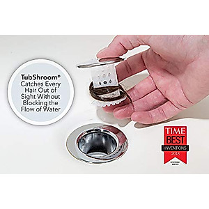 TubShroom and SinkShroom Drain Protectors Hair Catchers for Bathtubs and Sinks, Chrome