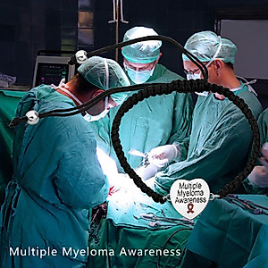 CHOORO Multiple Myeloma Awareness Red Ribbon Adjustable Bracelet Multiple Myeloma Cancer Warrior Support Gift (Multiple Myeloma BR)