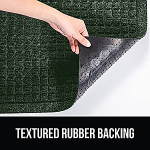 GORILLA GRIP Front Door Mat, Indoor Outdoor Ultra Absorbent Moisture Guard Doormat, Absorbs Up to 1.7 Cups of Water, Stain and Fade Resistant, Rubber Backing Doormats, Captures Dirt, 29x17 Green