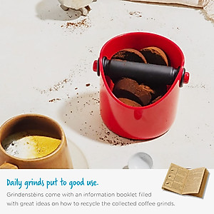 Dreamfarm Grindenstèin | Modern Espresso Knock Box | Sturdy & Compact Coffee Knock Box | Space-Saving Coffee Ground Bin with Durable Knock Bar | Easy-To-Clean Espresso Knock Boxes | Black