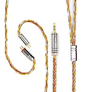 FEDAI Earphone Cable Upgrade 16 Core Silver Plated Copper Cable HiFi Headphones IEM Cable with 2 Pin for ES4 ZST ZSN AS10 ZS10 CCA C10 C16 ZSX ZS10 PRO AS16 ZSR TRN V80 V90 BA5C12(2.5mm,2pin)