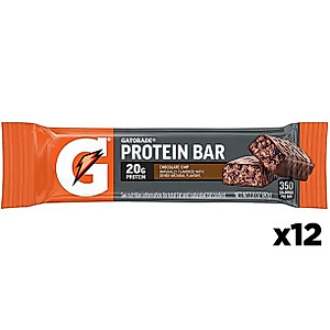 Gatorade Whey Protein Recover Bars Chocolate Chip 2.8oz (12 Pack)