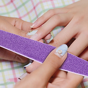 COHEALI 10pcs Nail Polish Pedicure Nail Files Nail Supplies Nail Tools Nail Care Nail Trimming File Finger Nail Files for Men Purple High Elastic Sponge Foot Man Polishing File